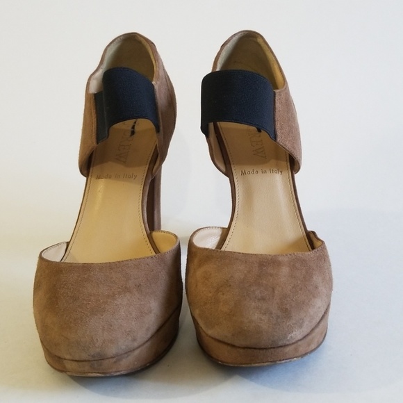 J. Crew | Shoes | J Crew Jayne Tan Suede Platform Heels 55 | Poshmark